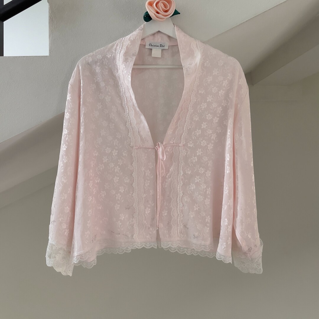 Vintage Christian Dior Pink Satin Robe M-L - Etsy
