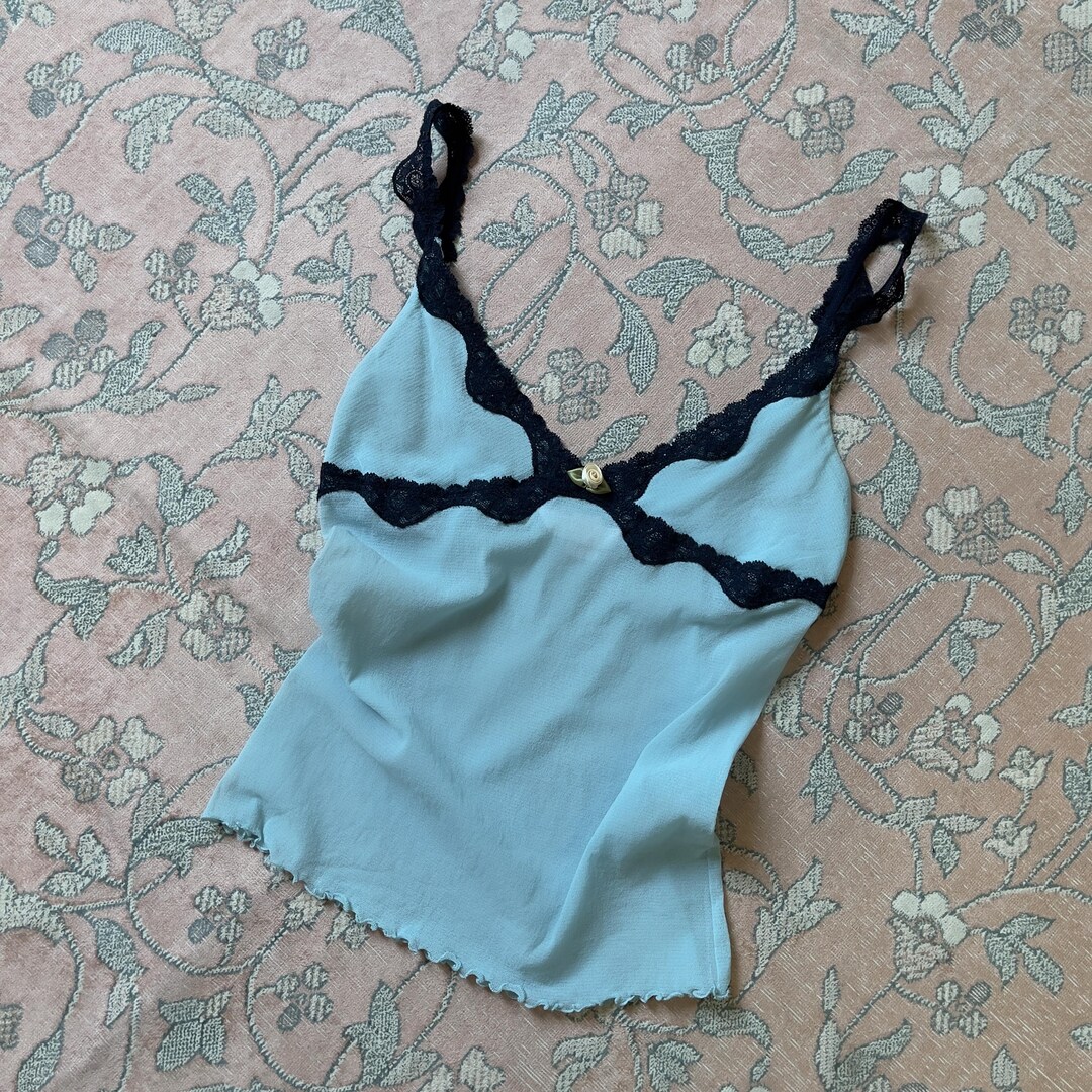 Vintage Victoria’s Secret 2000s Blue Mesh Camisole (M–L) - Etsy