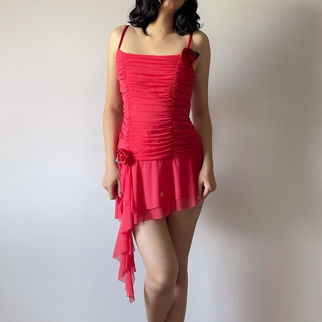 Vintage VS Red Mesh Mini Dress (S-M) - Etsy