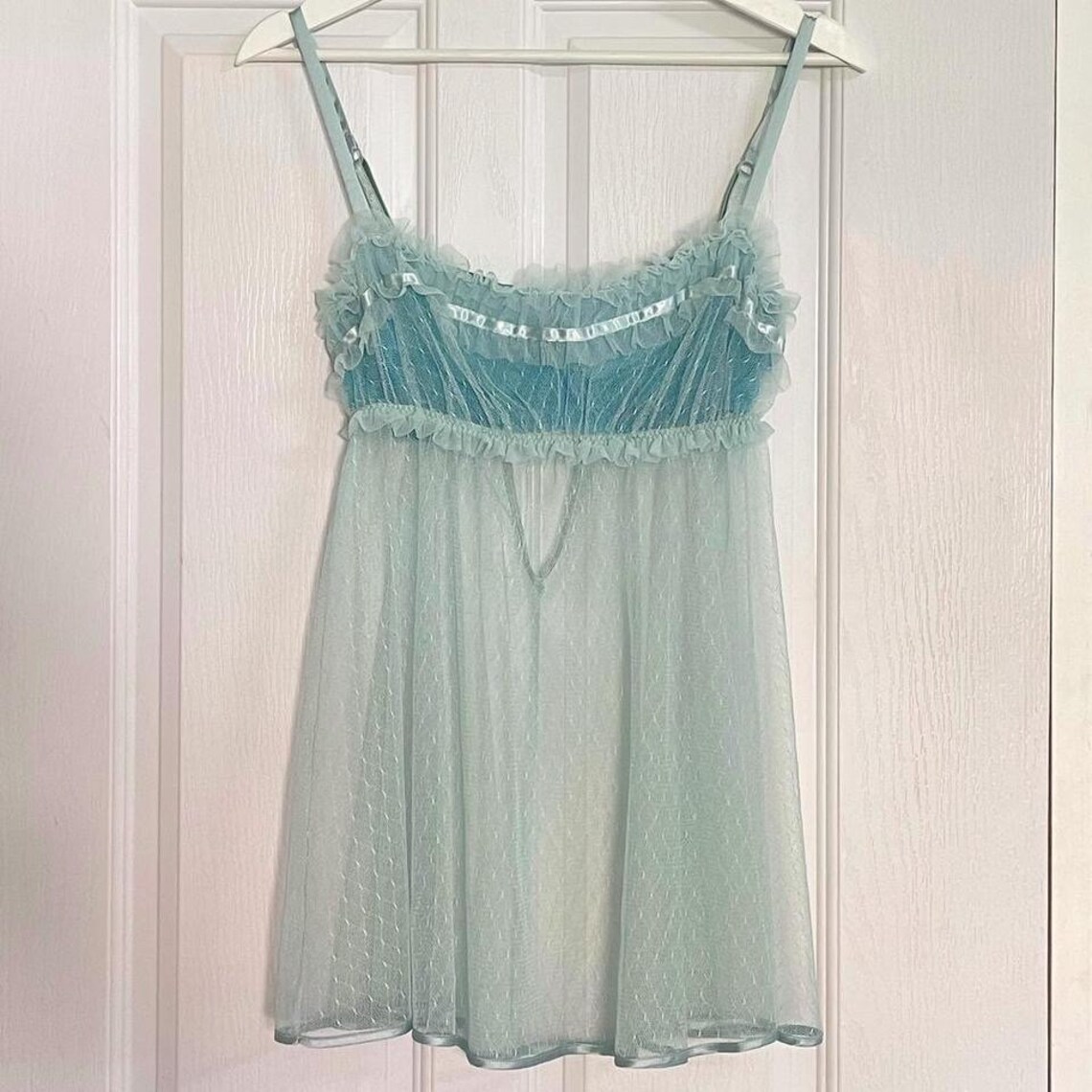 Vintage VS Blue Mesh Sheer Mini Dress 36D/34DD - Etsy