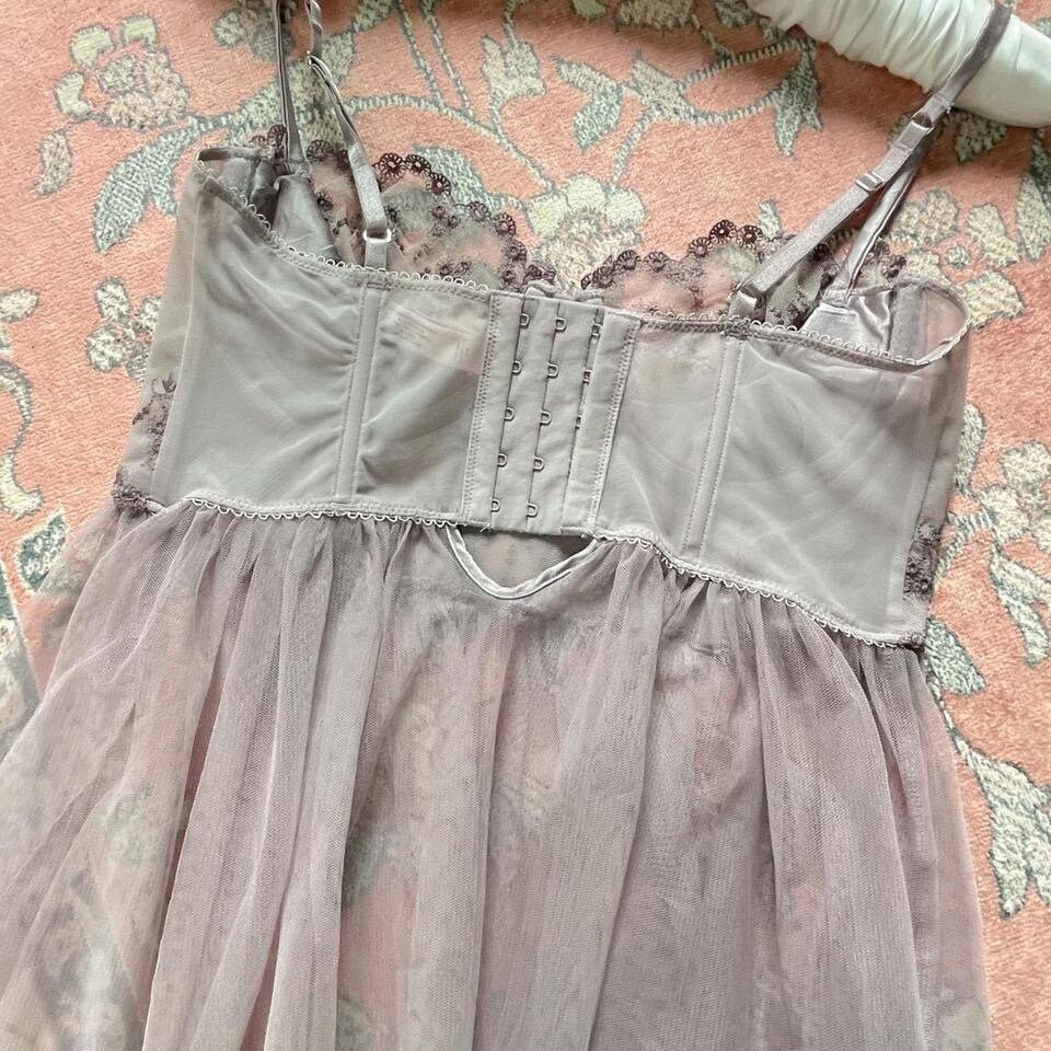 So Cute VS Grey Mesh Sheer Mini Dress 34C/32D - Etsy