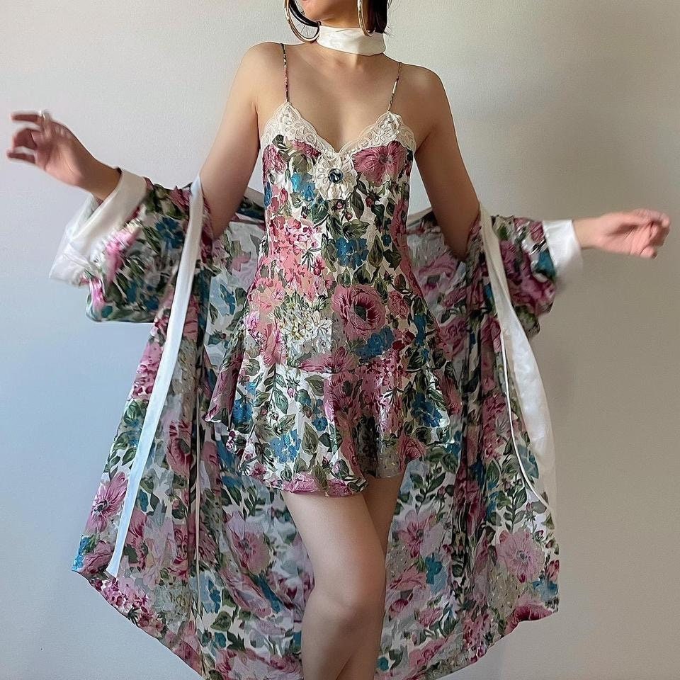 Vintage VS Floral Chiffon Set small - Etsy