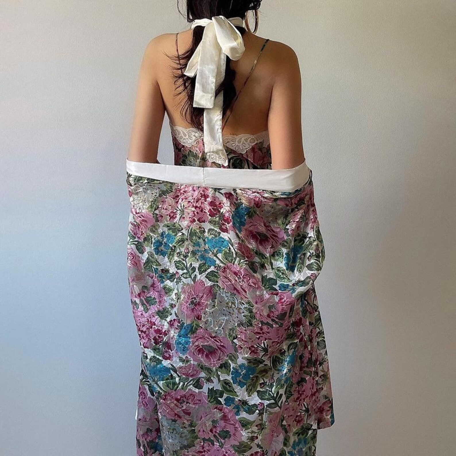 Vintage VS Floral Chiffon Set small - Etsy