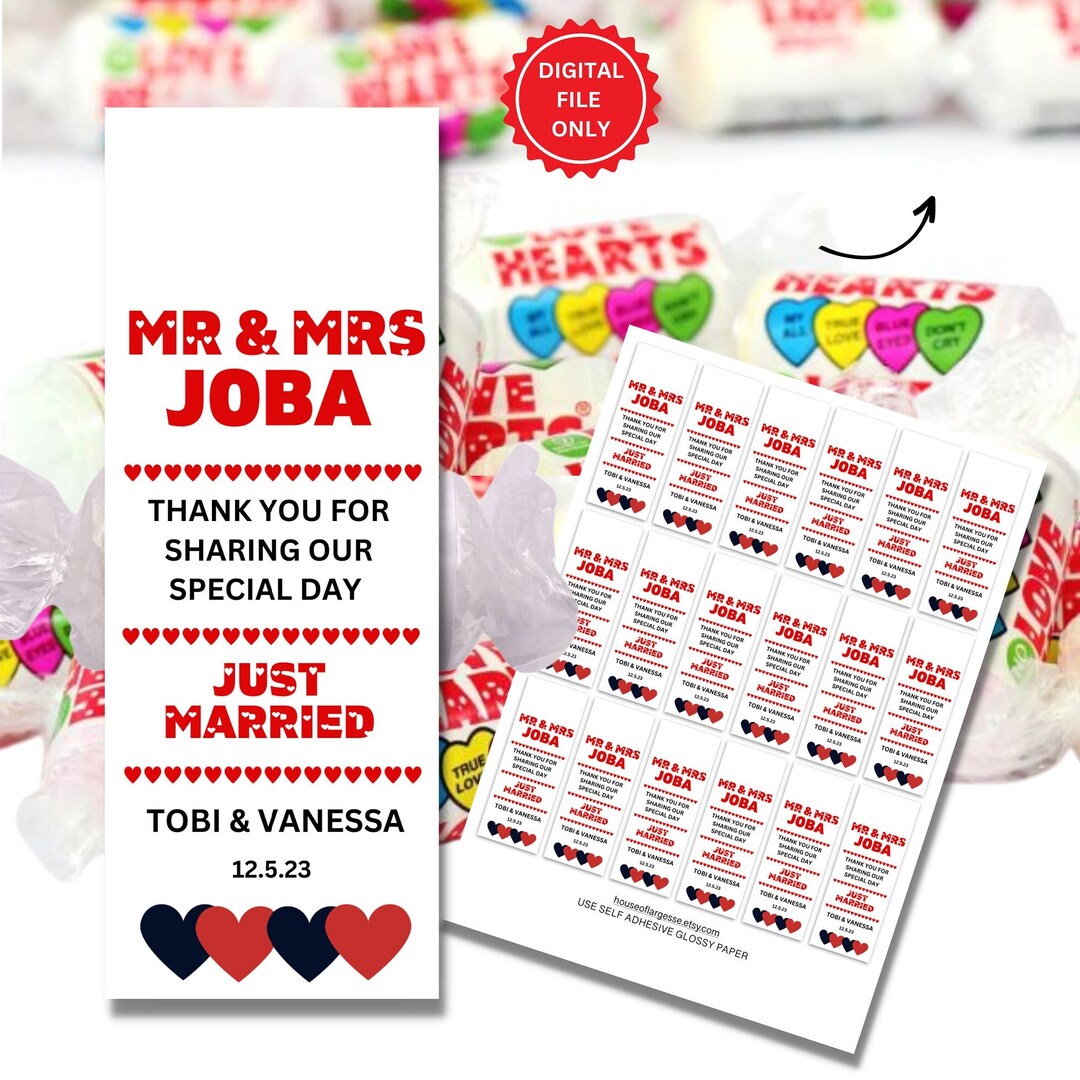 Personalised Mini Love Heart Sweets, Birthday Favours ,wedding, Party ...