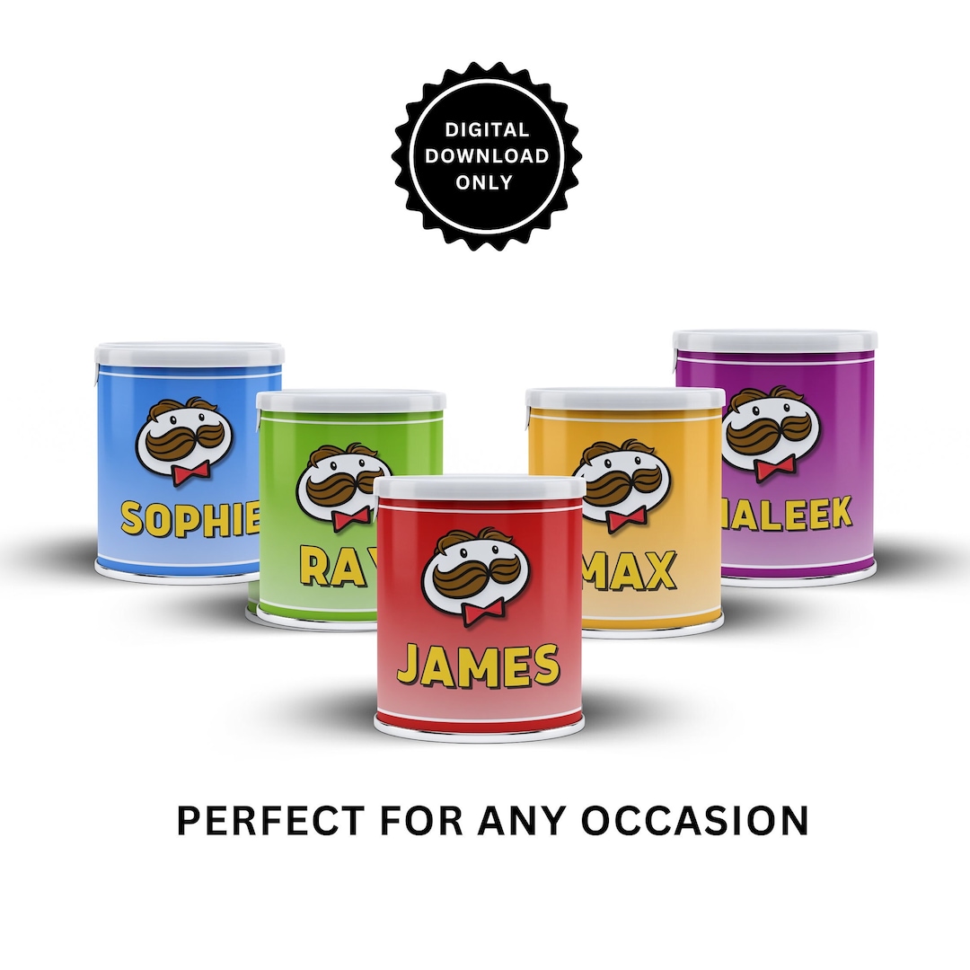 Personalised Pringles, , Party Favours, Pringles Theme , Mini Pringles ...