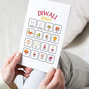Diwali Printable Games, Diwali Printable Bingo Printable Diwali Bingo ...