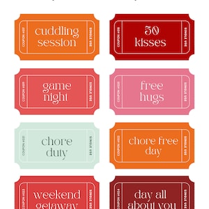 Love Coupons Printable Love Coupons Valentines Day 48 Love Coupons DIY ...