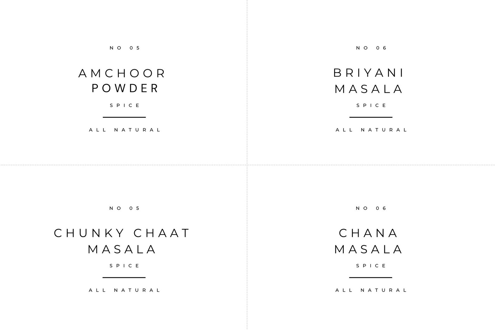 Pantry Labels Template Modern Minimalistic Spice Jar Label Indian Spice ...