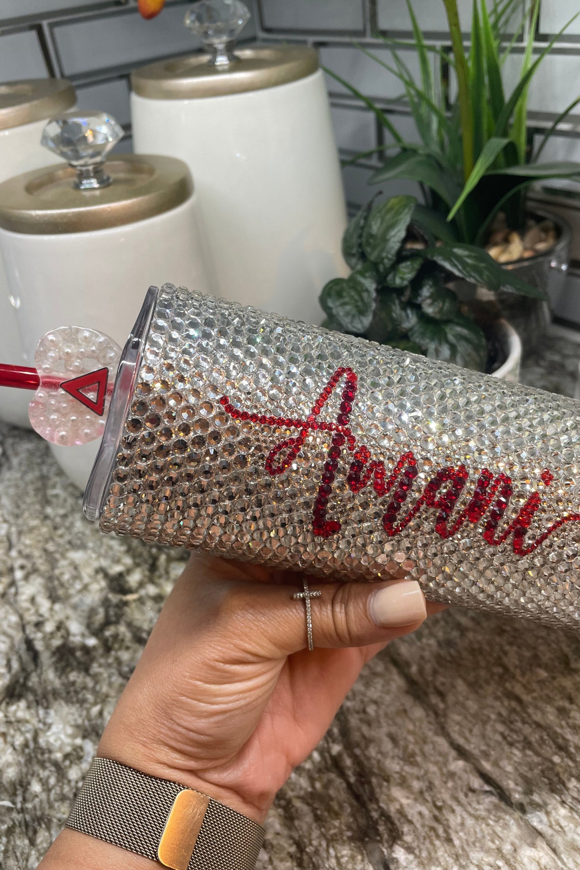 Personalized Delta Sigma Theta Bling Tumbler-dst-custom Rhinestone ...