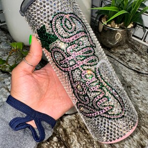 Personalized Alpha Kappa Alpha Bling Tumbler-aka-custom Rhinestone ...