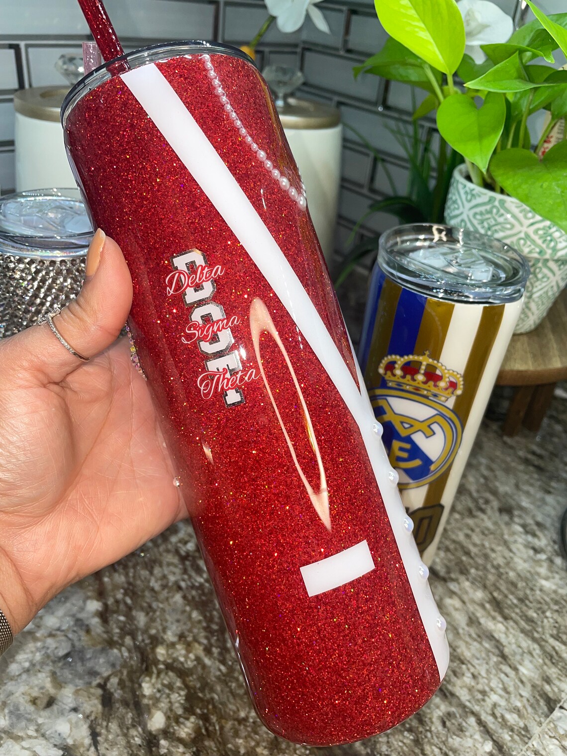 Delta Sigma Theta Personalized Cardigan Tumbler-rhinestone Tumbler-lady ...