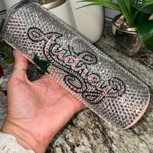 Personalized Alpha Kappa Alpha Bling Tumbler-aka-custom Rhinestone ...