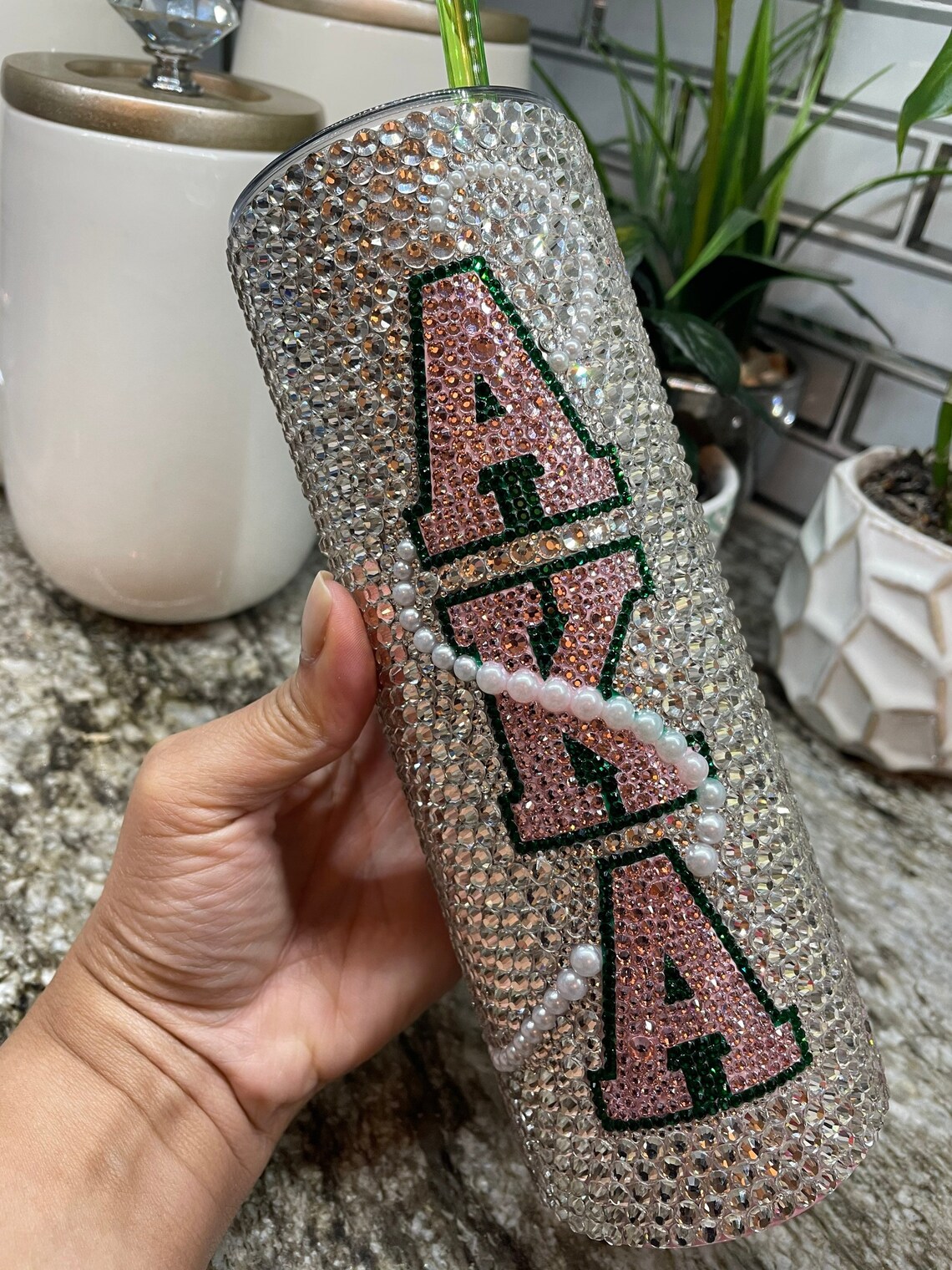 Personalized Alpha Kappa Alpha Bling Tumbler-aka-custom - Etsy