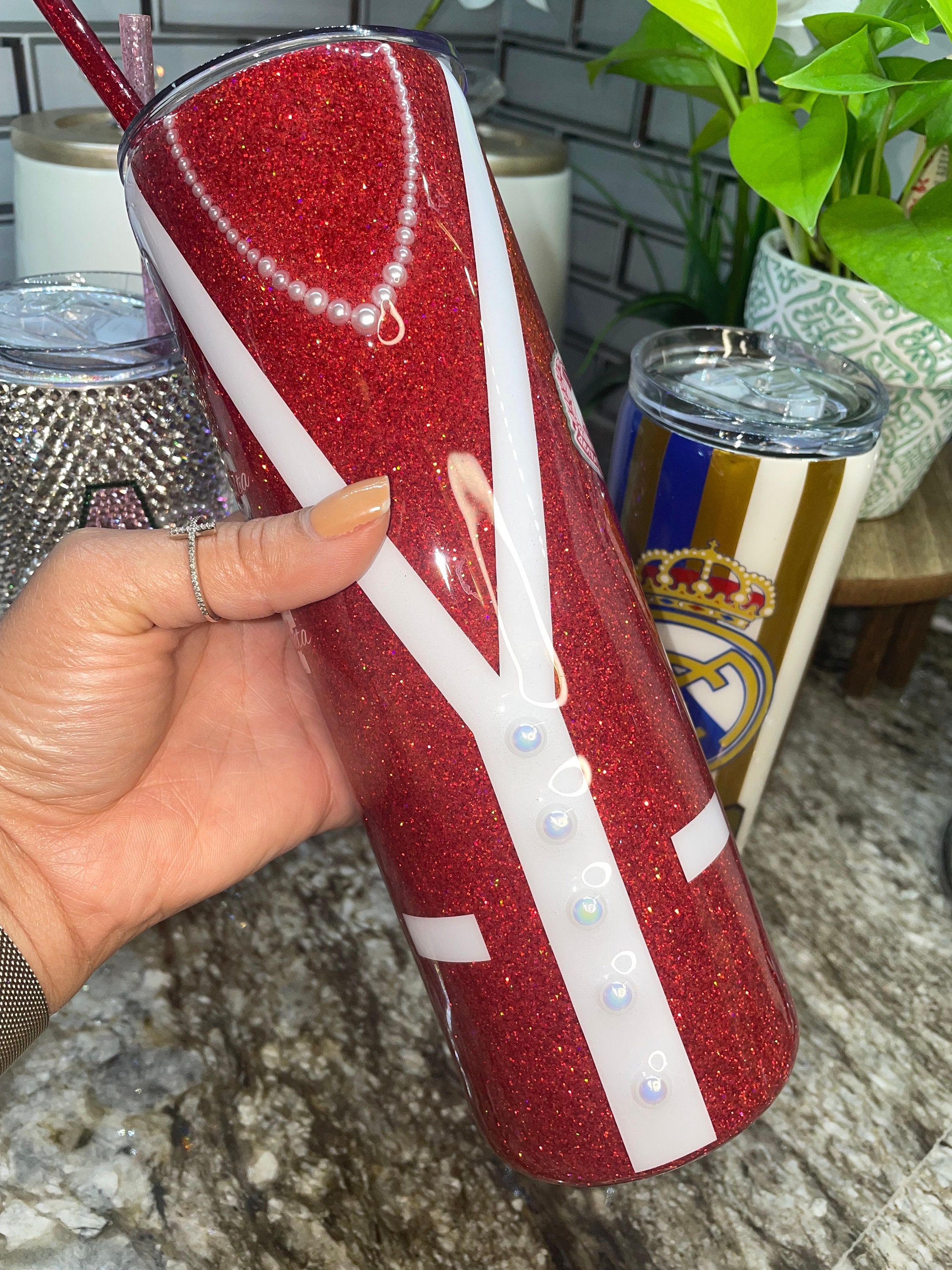 Delta Sigma Theta Personalized Cardigan Tumbler-rhinestone Tumbler-lady ...