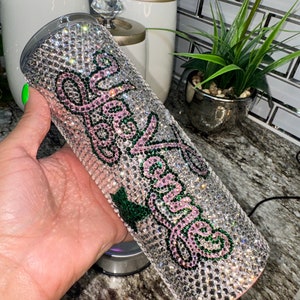 Personalized Alpha Kappa Alpha Bling Tumbler-aka-custom Rhinestone ...