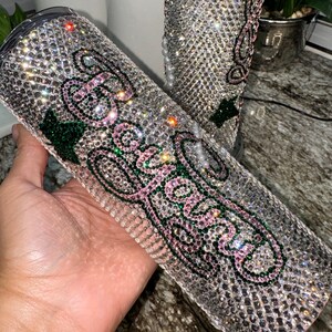 Personalized Alpha Kappa Alpha Bling Tumbler-aka-custom Rhinestone ...