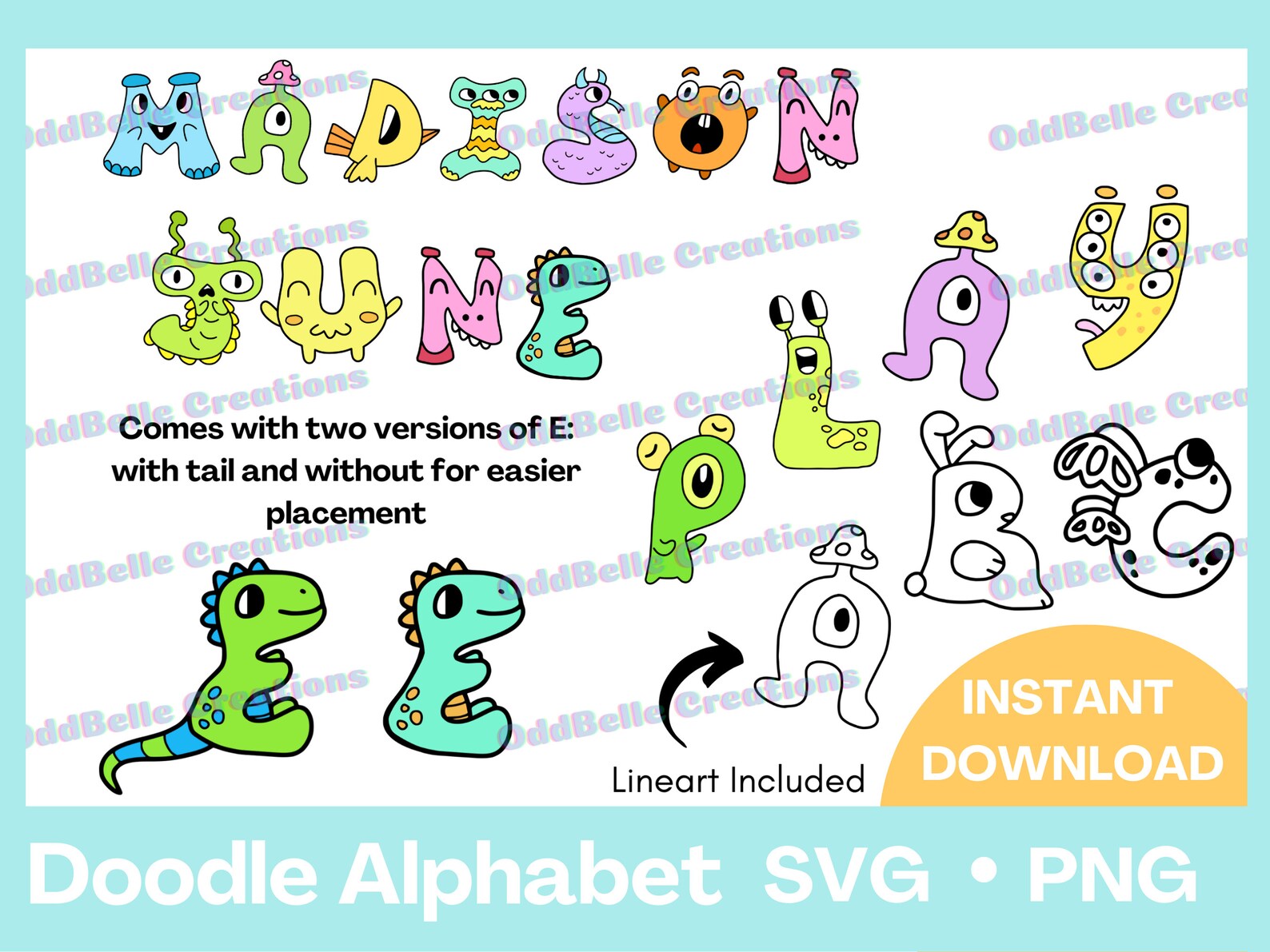 Doodle SVG, Doodle Alphabet, Doodle Cut Files, Alphabet Clipart ...