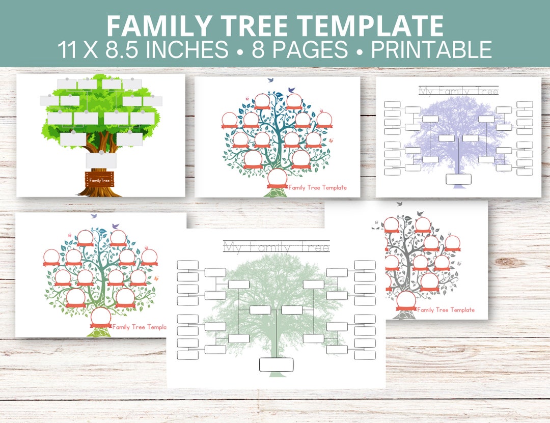 My Family Tree Template - Etsy