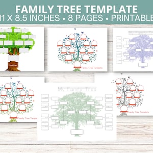 My Family Tree Template - Etsy