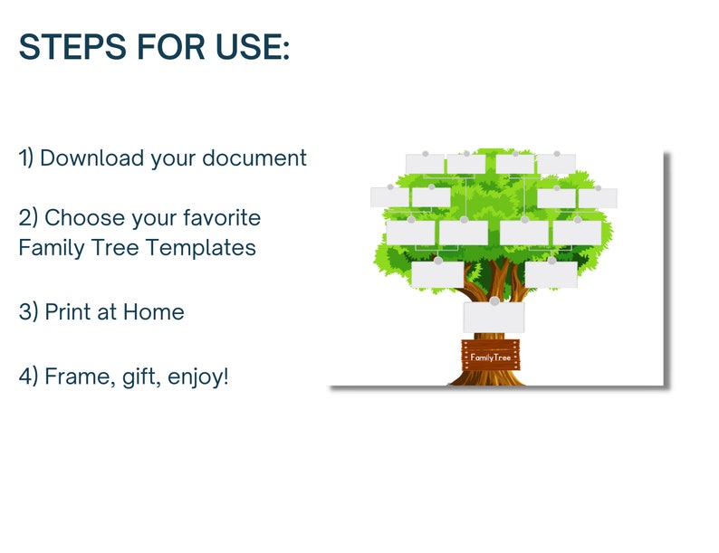My Family Tree Template - Etsy