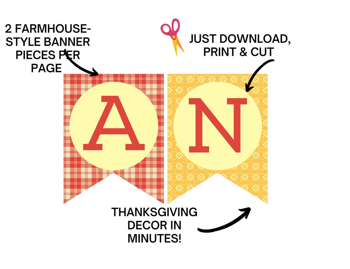 Printable Happy Thanksgiving Banner - Etsy