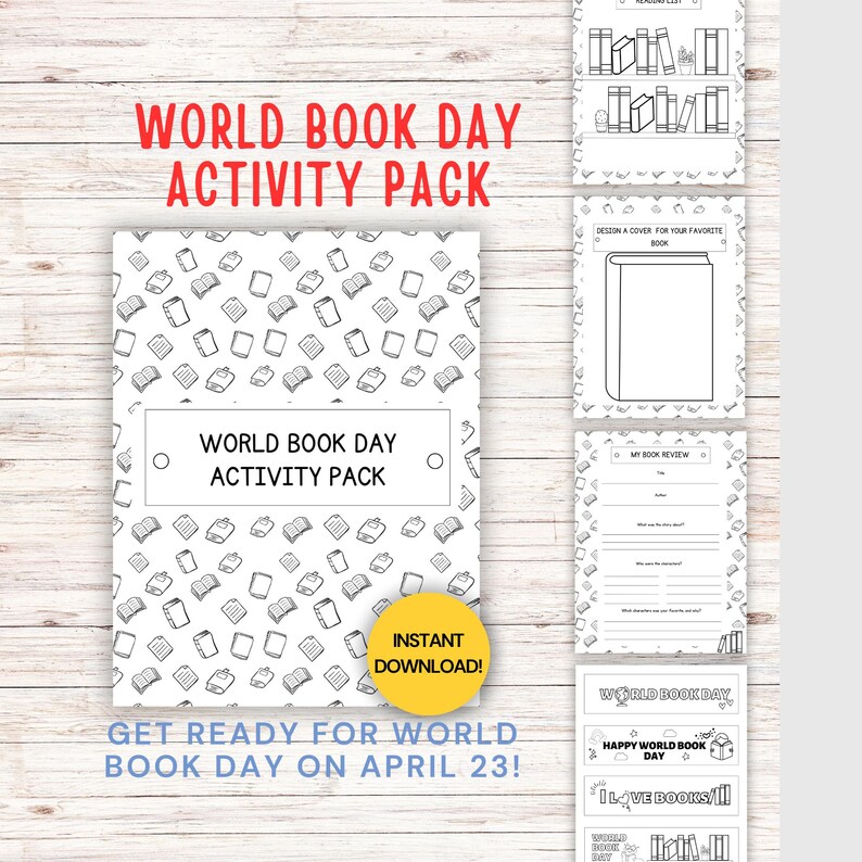 World Book Day Printable Activity Pack | Celebrate Books & Reading - Etsy