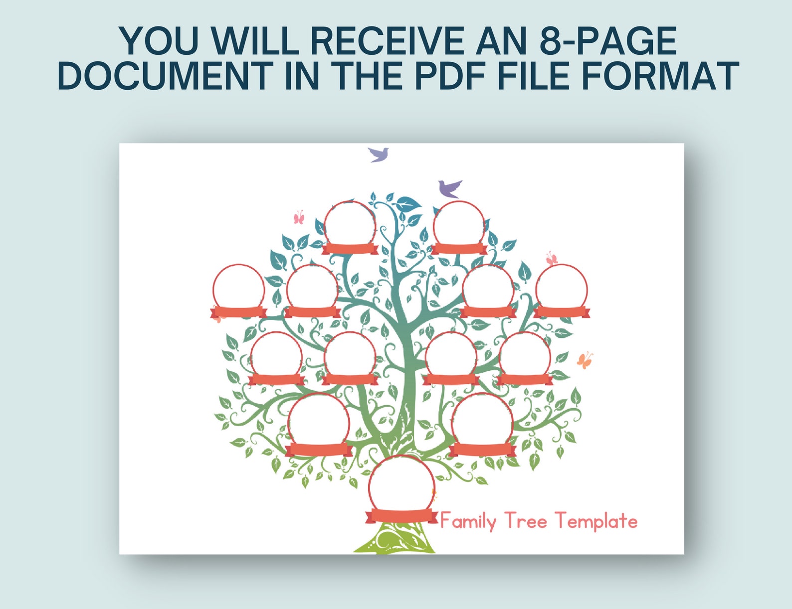 My Family Tree Template - Etsy