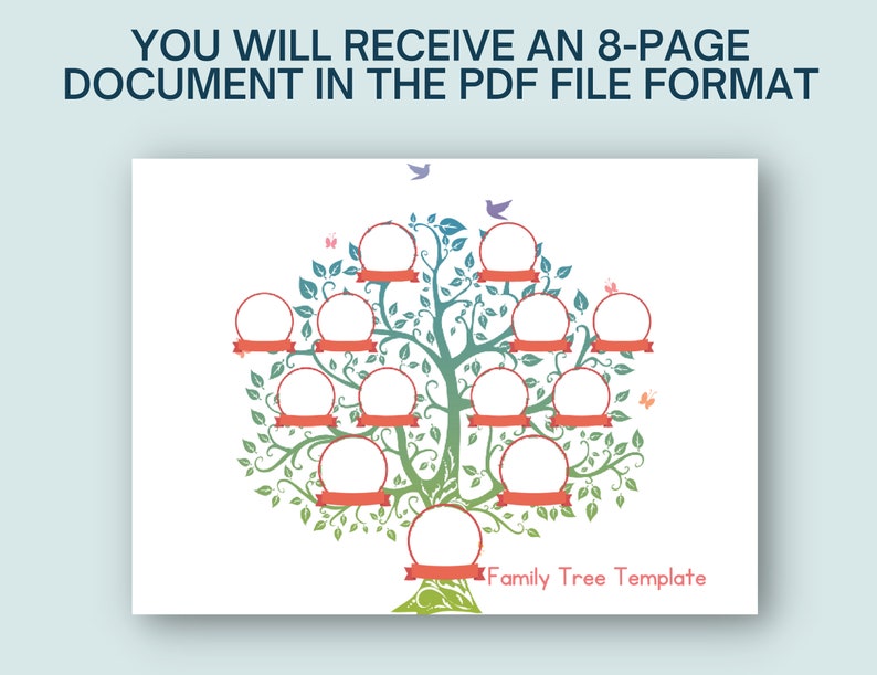 My Family Tree Template - Etsy