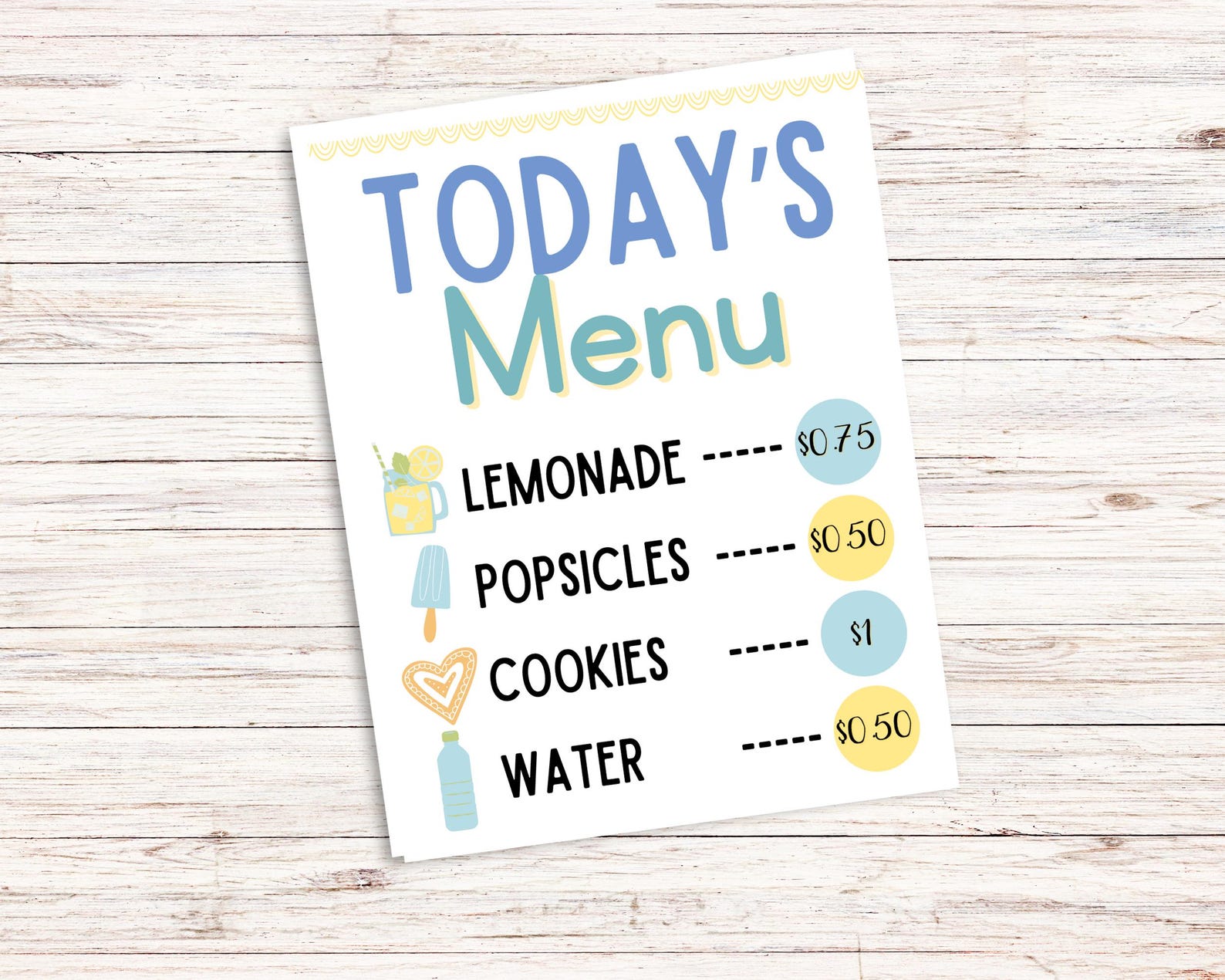 Printable Lemonade Stand Dramatic Play Kit: Summer Pretend Play (PDF ...