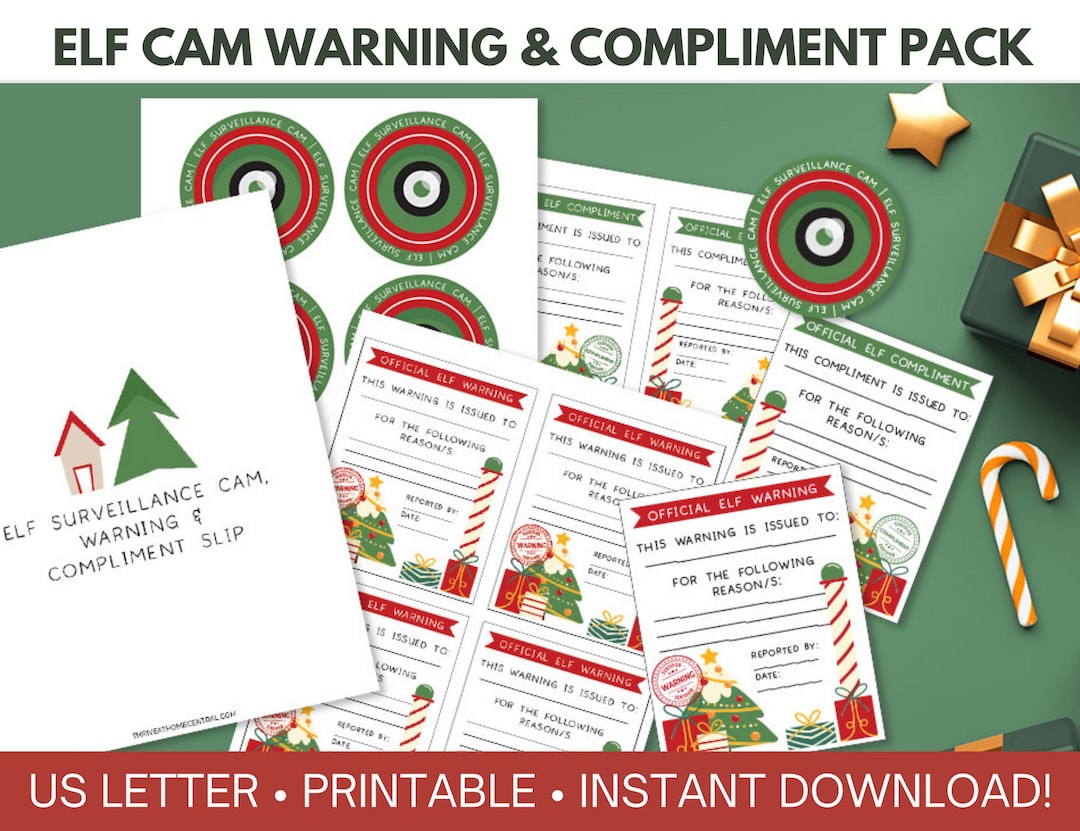 Elf Cam Printable and Letter Pack - Etsy