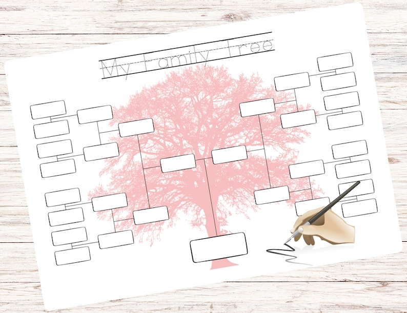 My Family Tree Template - Etsy