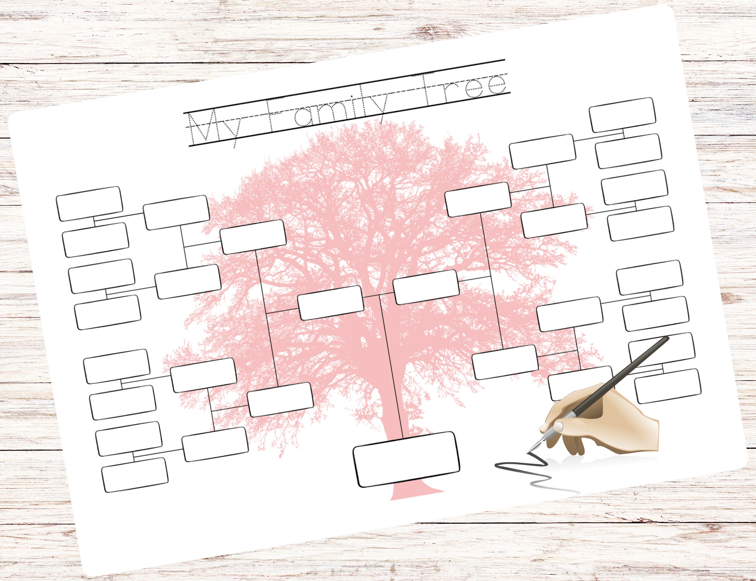 My Family Tree Template - Etsy