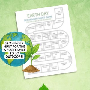 Earth Day Printable Activities and Scavenger Hunt for Kids - Etsy