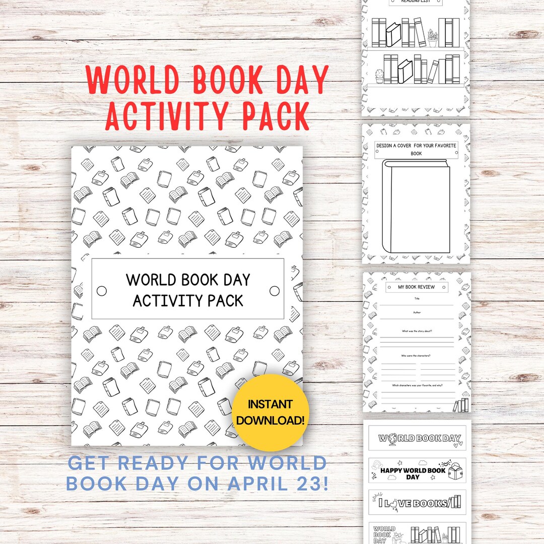 World Book Day Printable Activity Pack | Celebrate Books & Reading - Etsy
