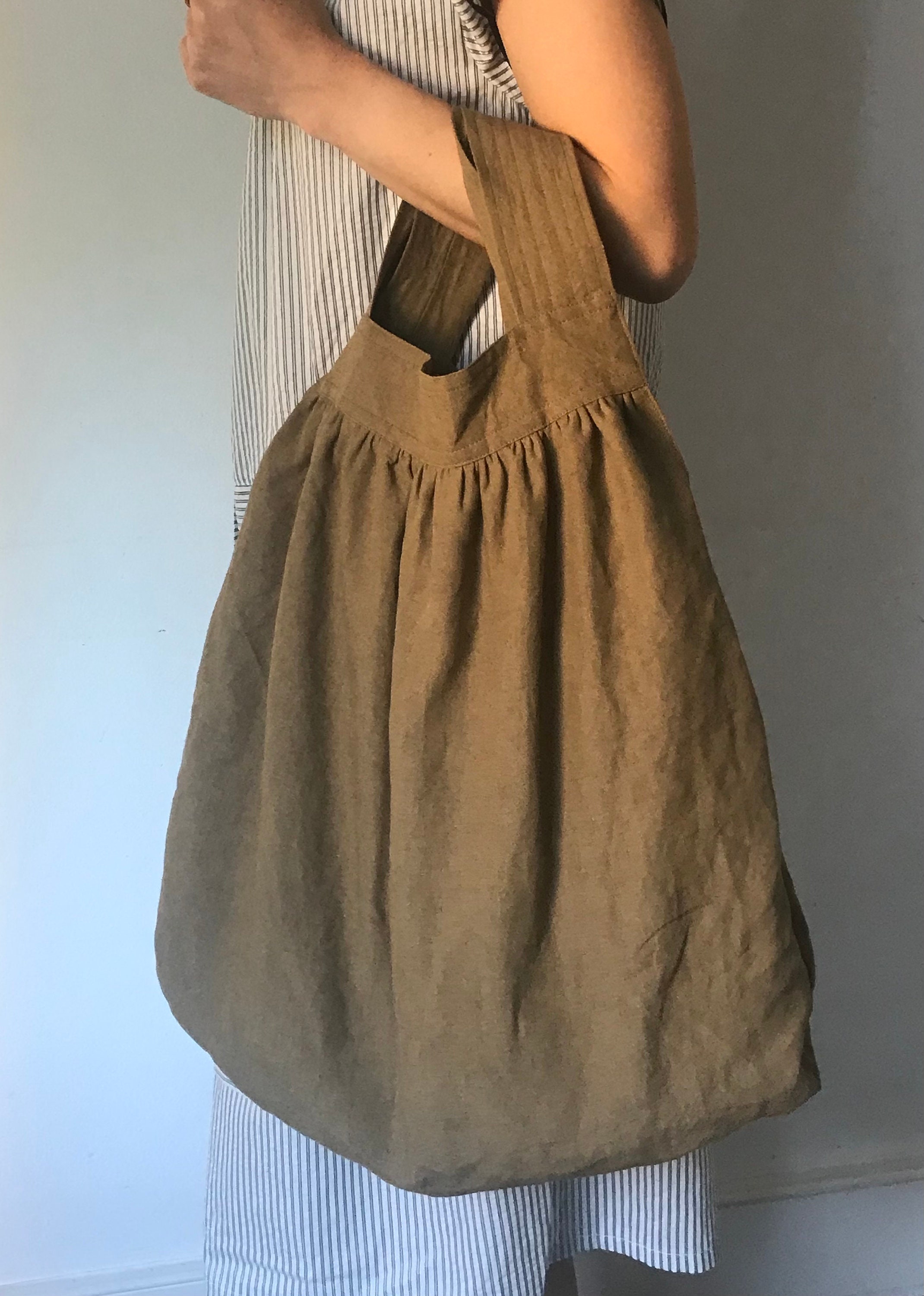 Khaki Linen Bag - Etsy