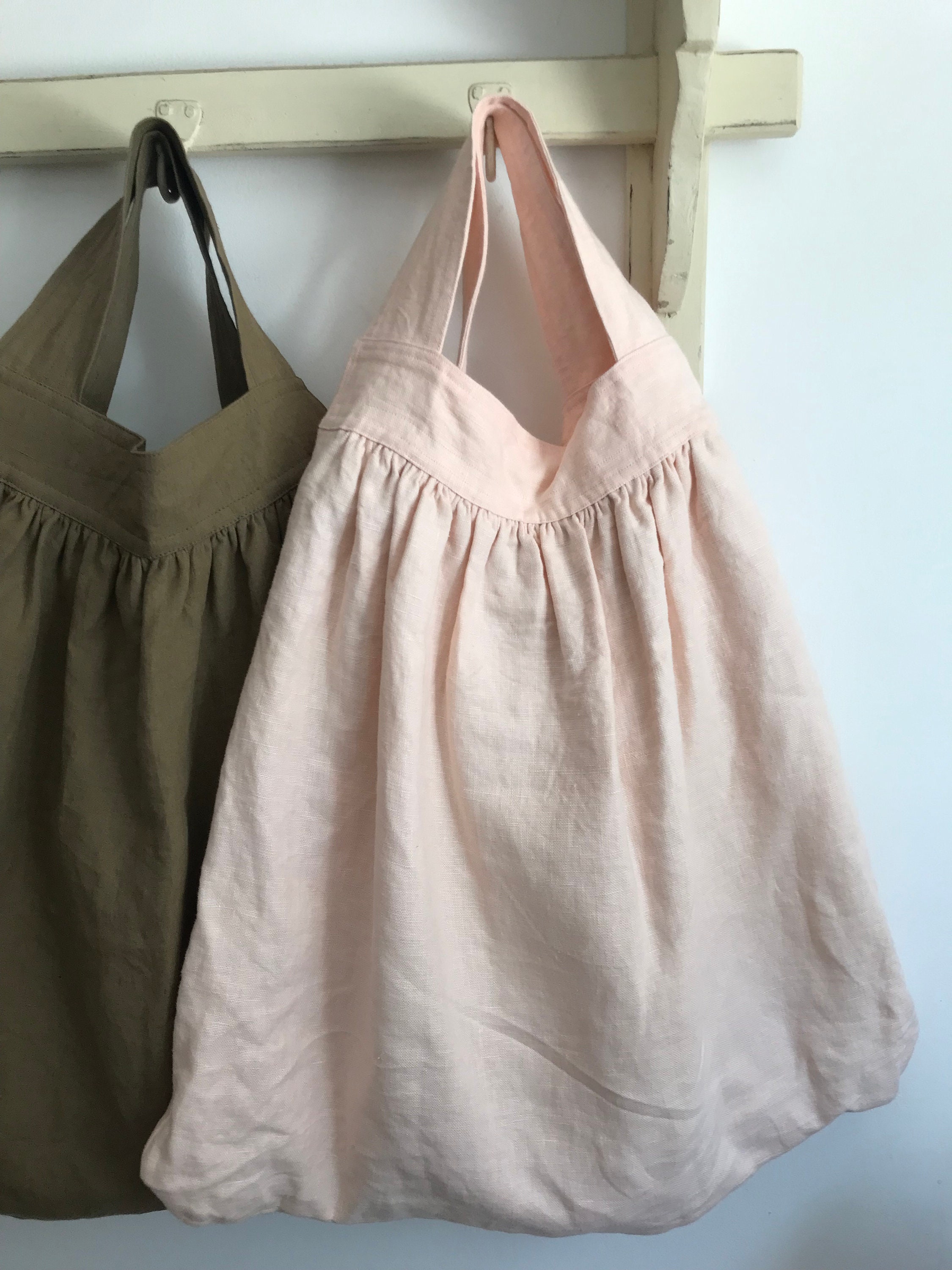 Khaki Linen Bag - Etsy