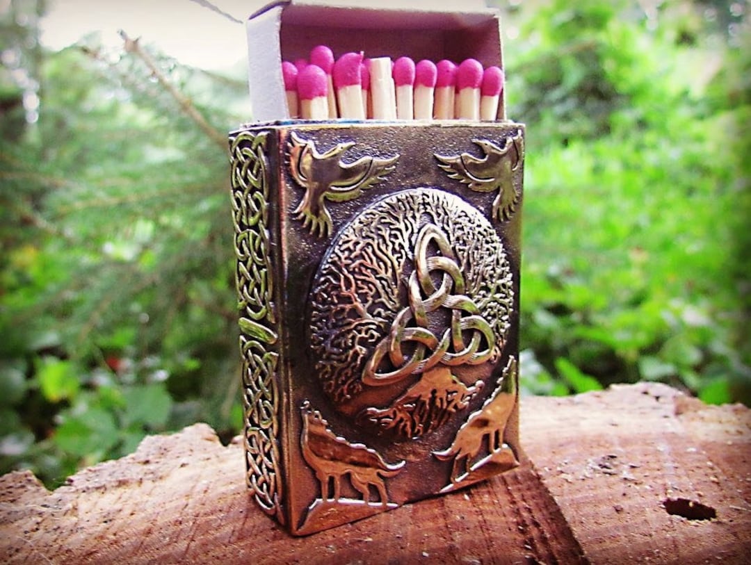 Bronze Celtic Trinity Knot Matchbox Holder: Tree of Life Design - Etsy