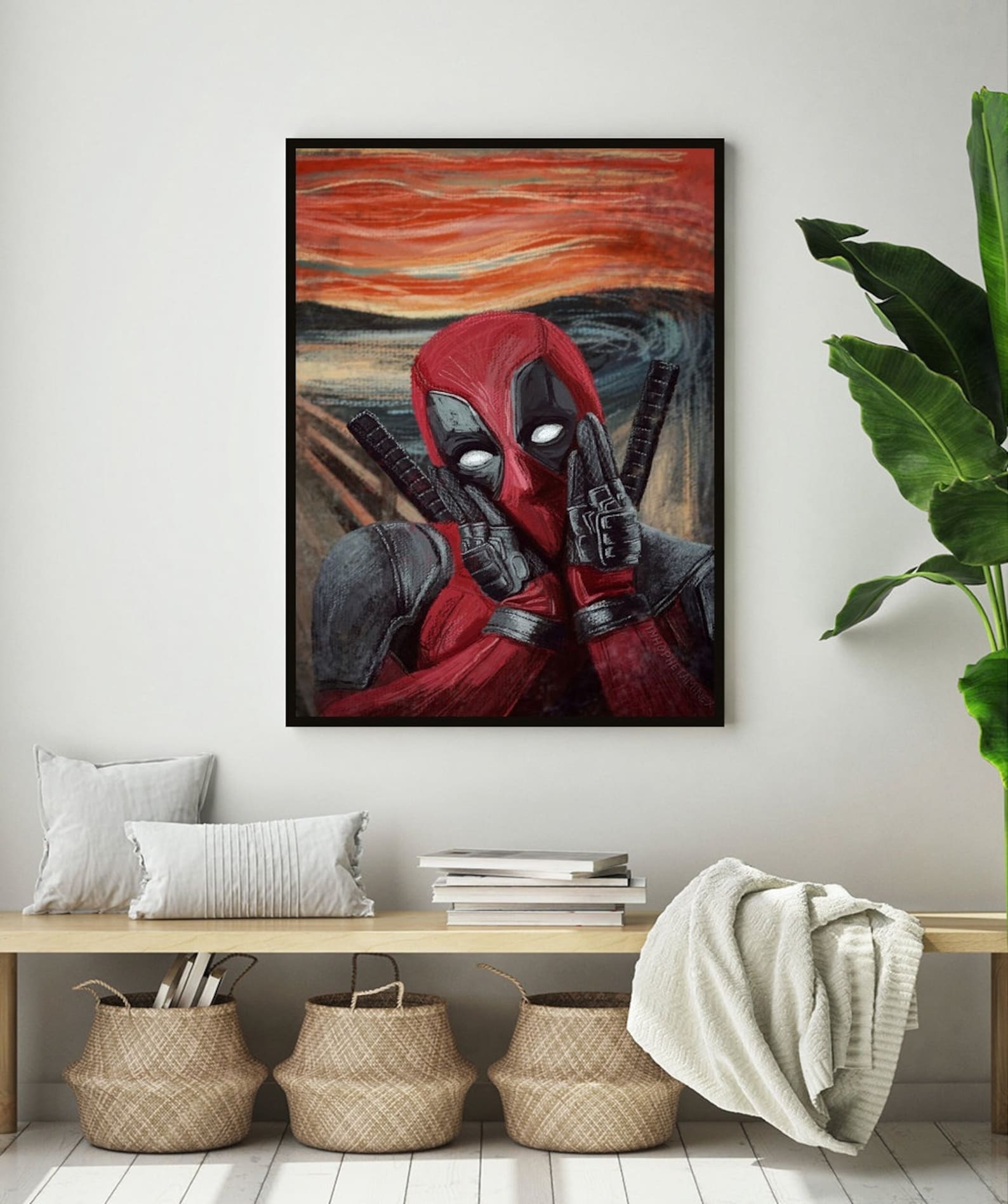 Superhero Deadpool Movie Poster Wall Art Canvas Print Room - Etsy
