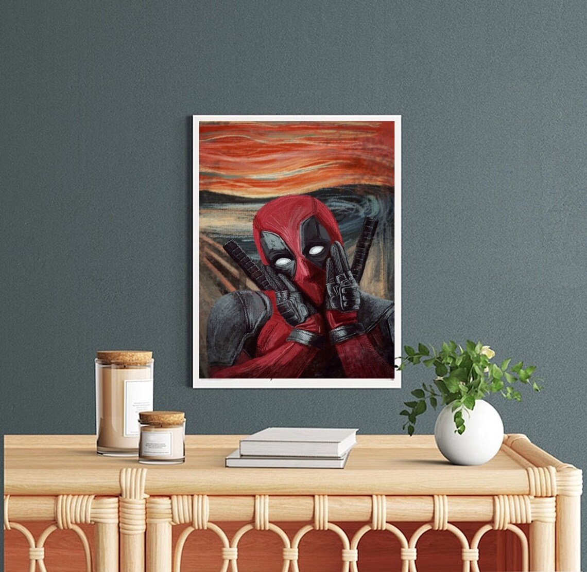 Superhero Deadpool Movie Poster Wall Art Canvas Print Room - Etsy
