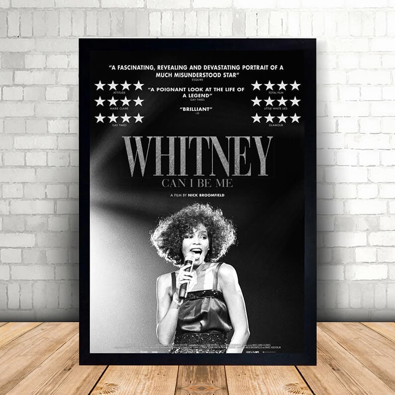 Whitney Houston Music Poster, Wall Art, Canvas Print Poster sold by ...