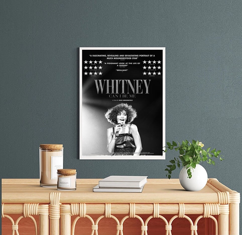 Whitney Houston Music Poster, Wall Art, Canvas Print Poster sold by ...