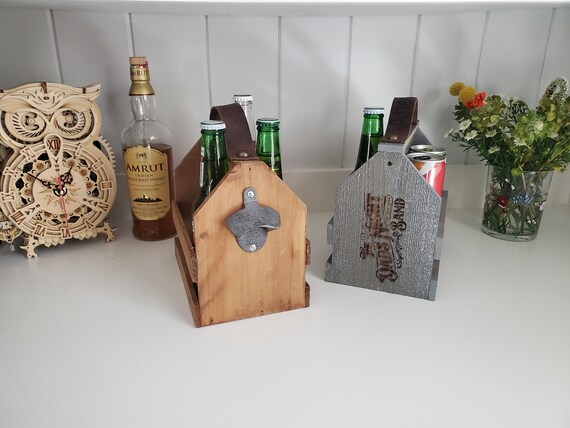 Customizable 6 Beer Caddies With Bottle Opener - Etsy