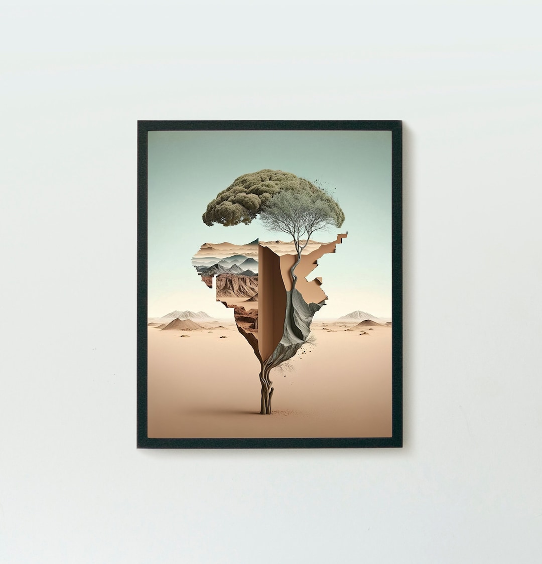 Surreal Tree of Life Digital Poster - Printable Collage Art - Nature ...