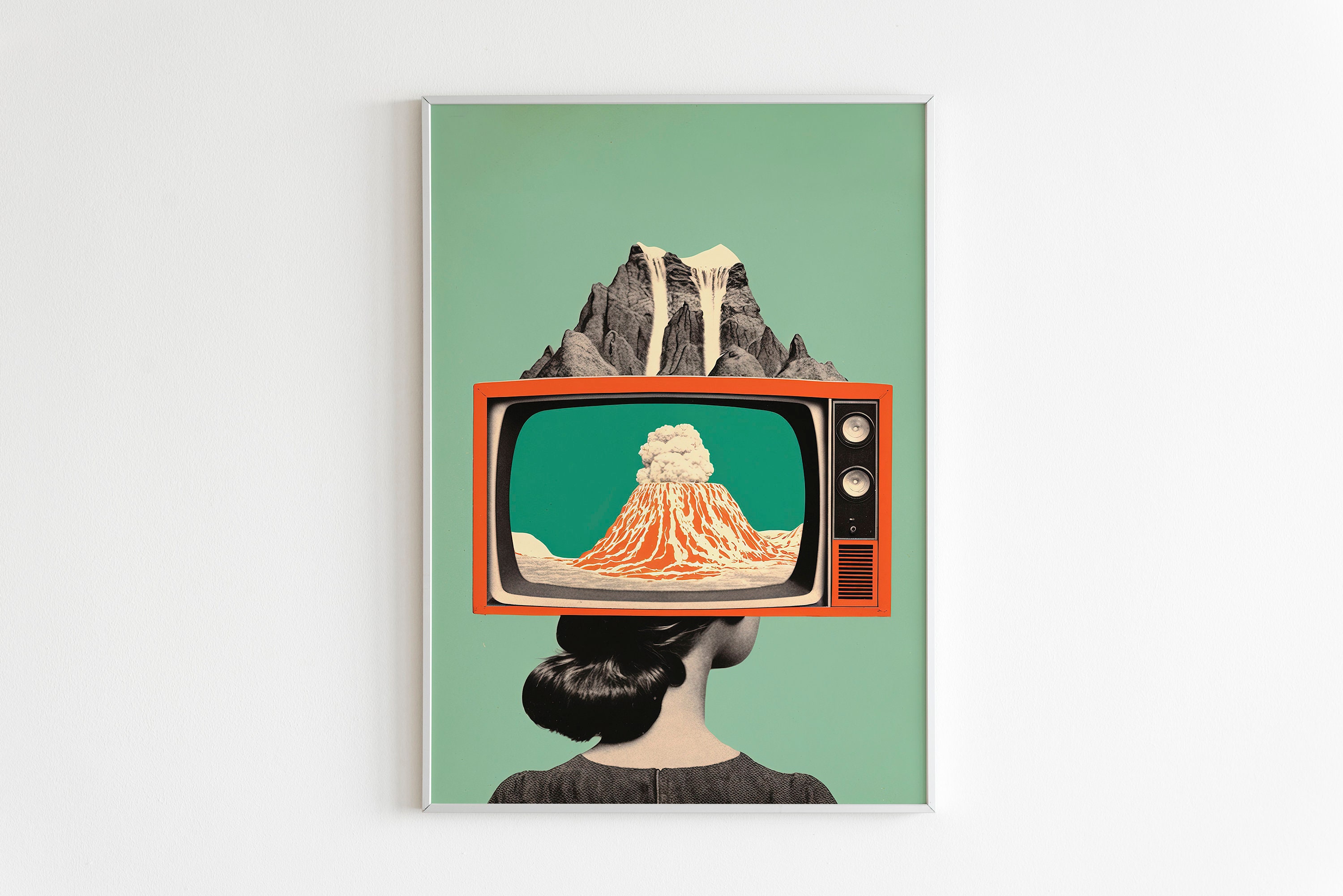 Surrealism Art Print Collage Painting Instant Download Living Room ...