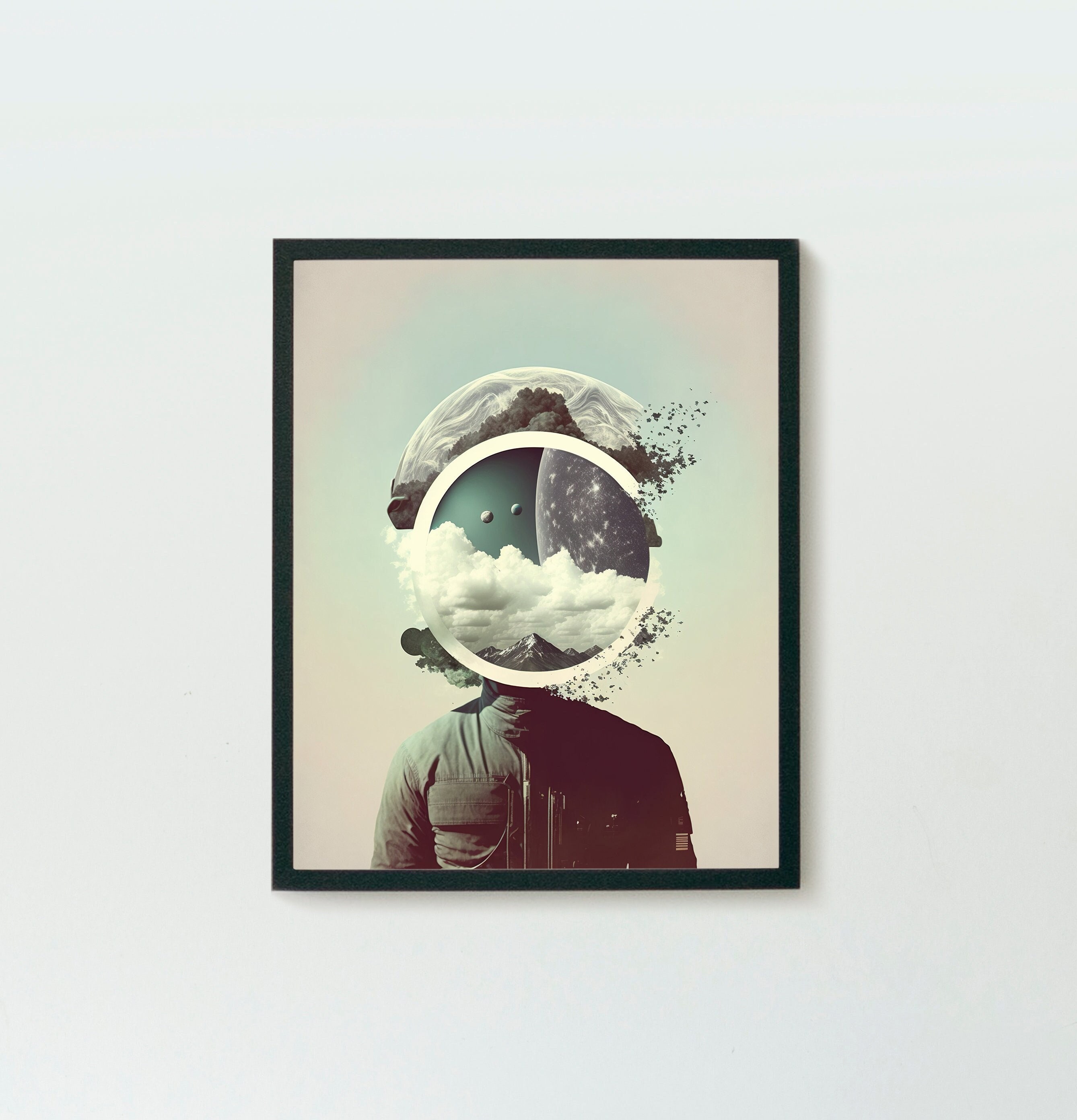 Thinking of Space, Surreal Artwork, Surrealism Poster Art, Digital ...