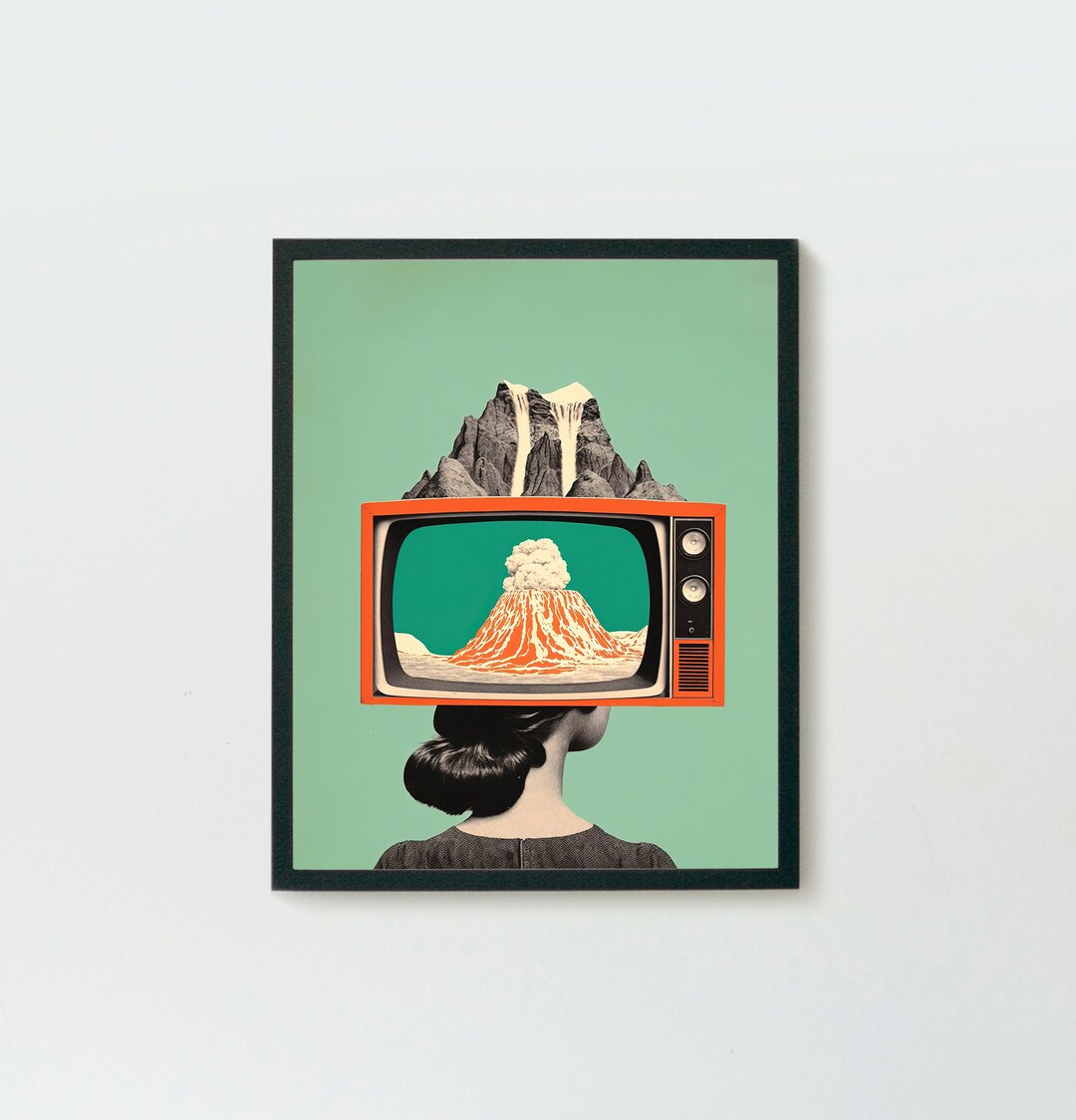 Surrealism Art Print - Collage Painting - Instant Download - Living ...