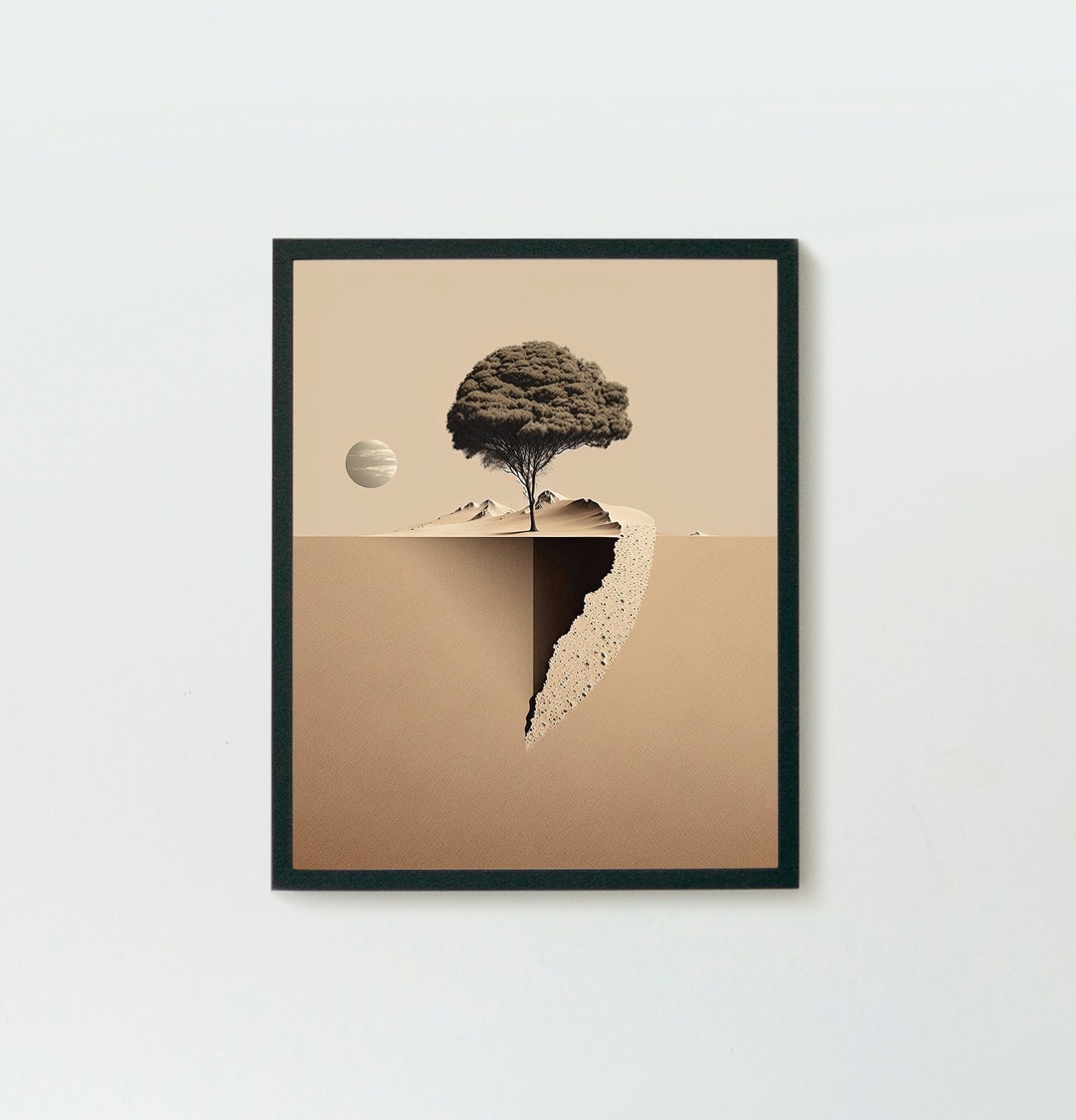 Surreal Tree Wall Art, Surrealism Painting, Digital Download Pdf Art ...