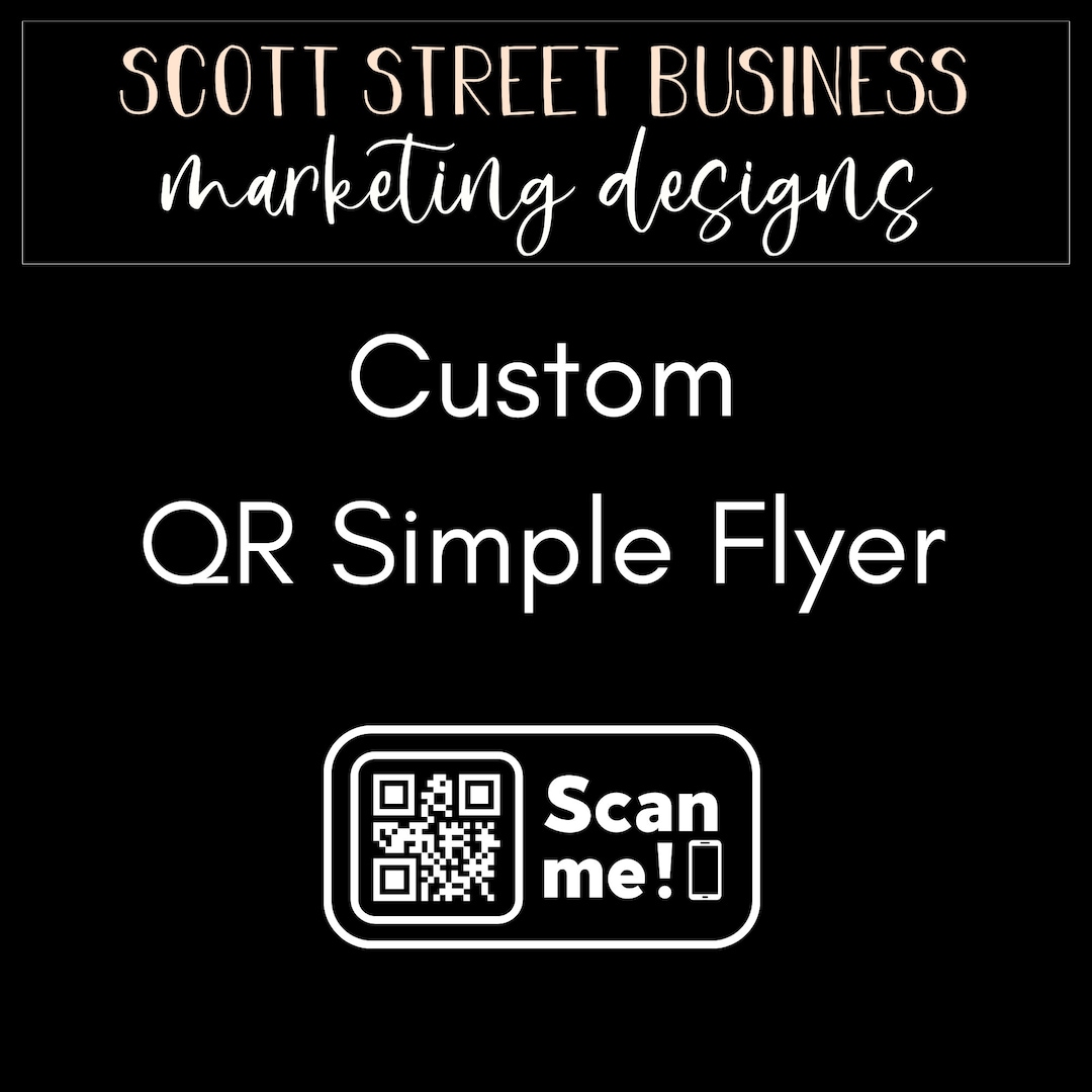 Custom QR Code Sign, Custom QR Code Flyer, QR Code Sign Business ...