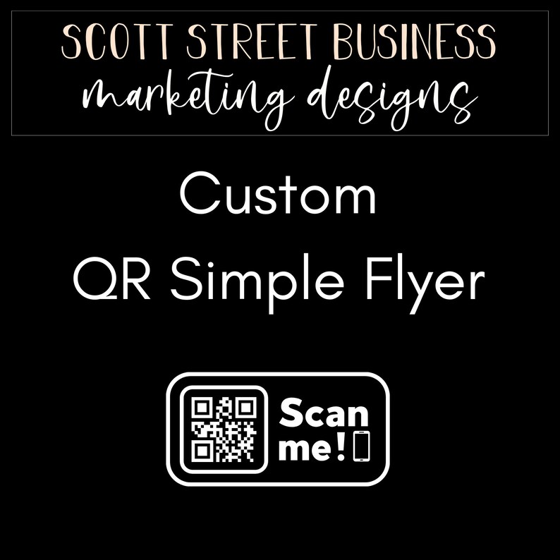 Custom QR Code Sign Custom QR Code Flyer QR Code Sign - Etsy