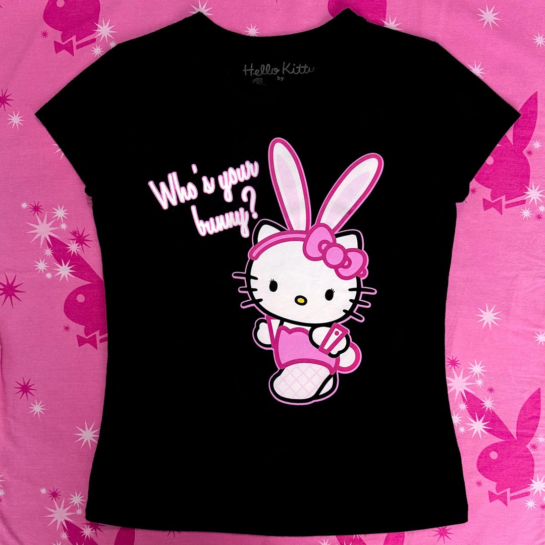 Hello Kitty Playboy Bunny T-shirt - Etsy